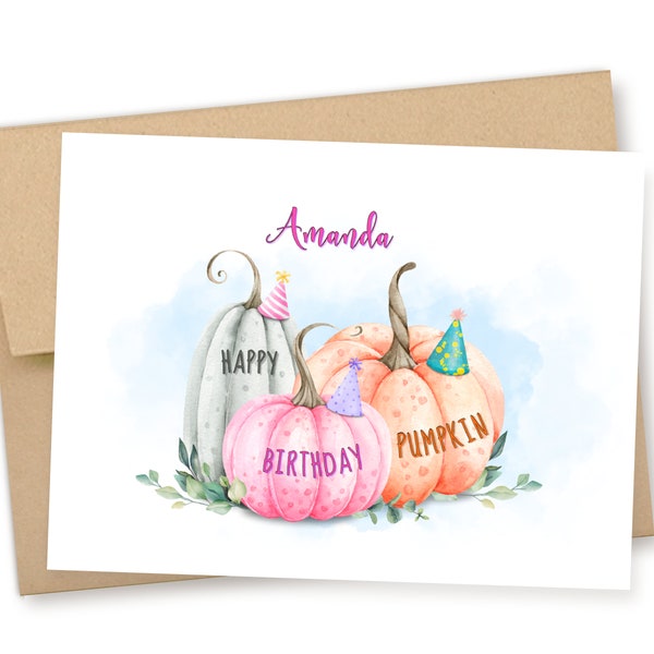 Autumn Birthday Card - Etsy