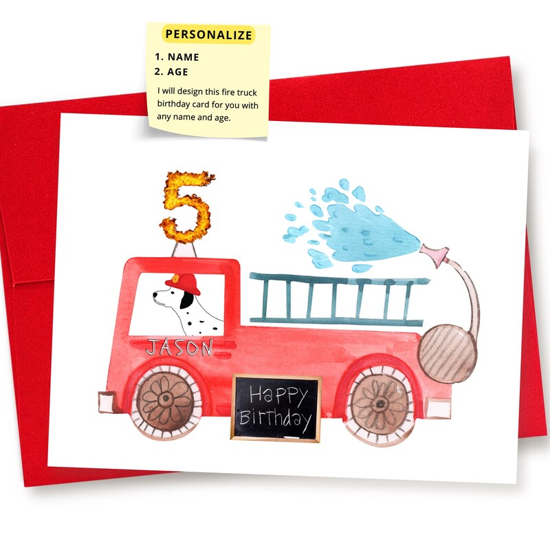 Fire Truck Birthday - Etsy