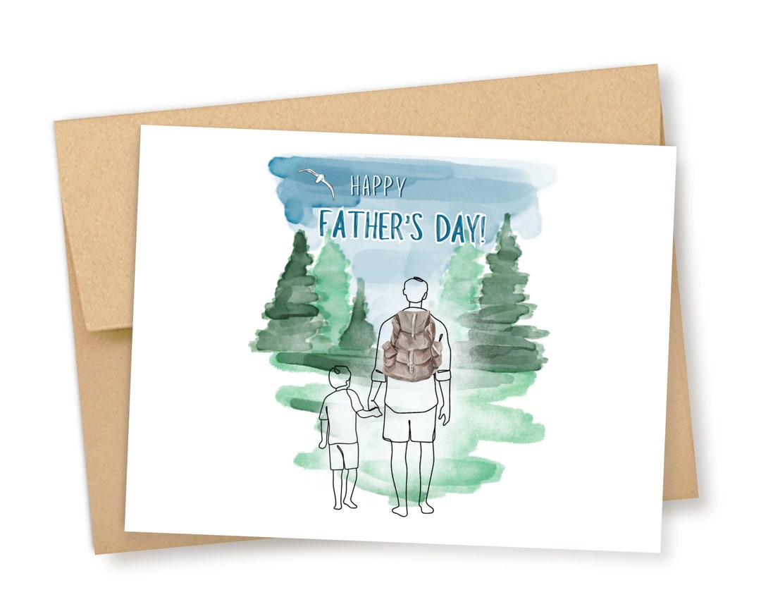 Father's Day Card, Father's Day Adventure Card, Outdoors Dad Father's ...