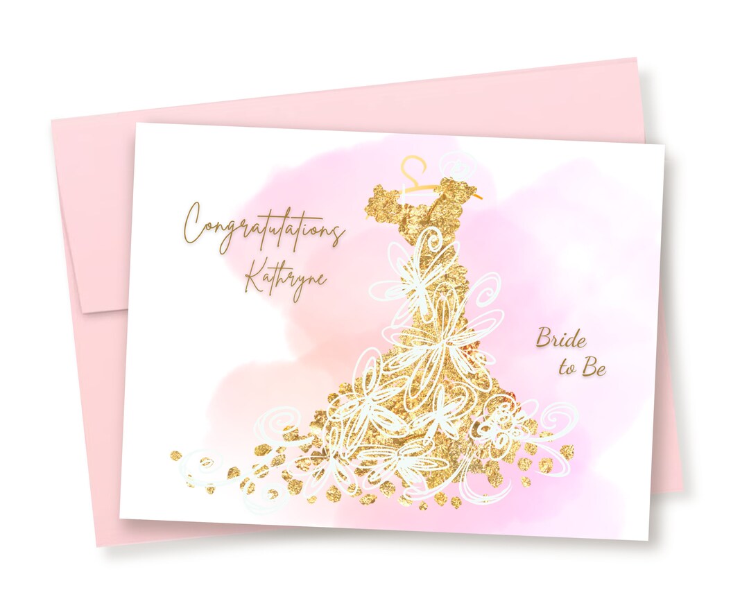 Personalized Bridal Card, Bride to Be Card, Bridal Shower Card, Card ...