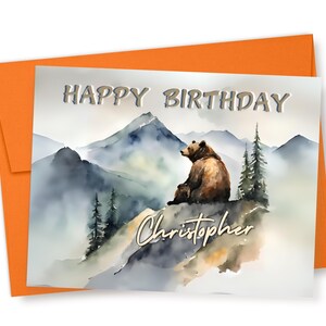 Personalized Adventure Birthday Card, Hiker Birthday Card, Hiking ...