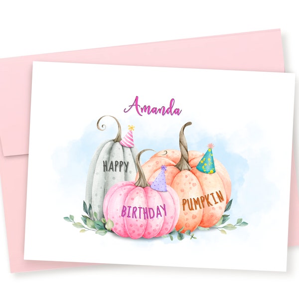 Autumn Birthday Card - Etsy