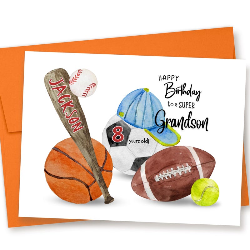 Sports Birthday Card - Etsy