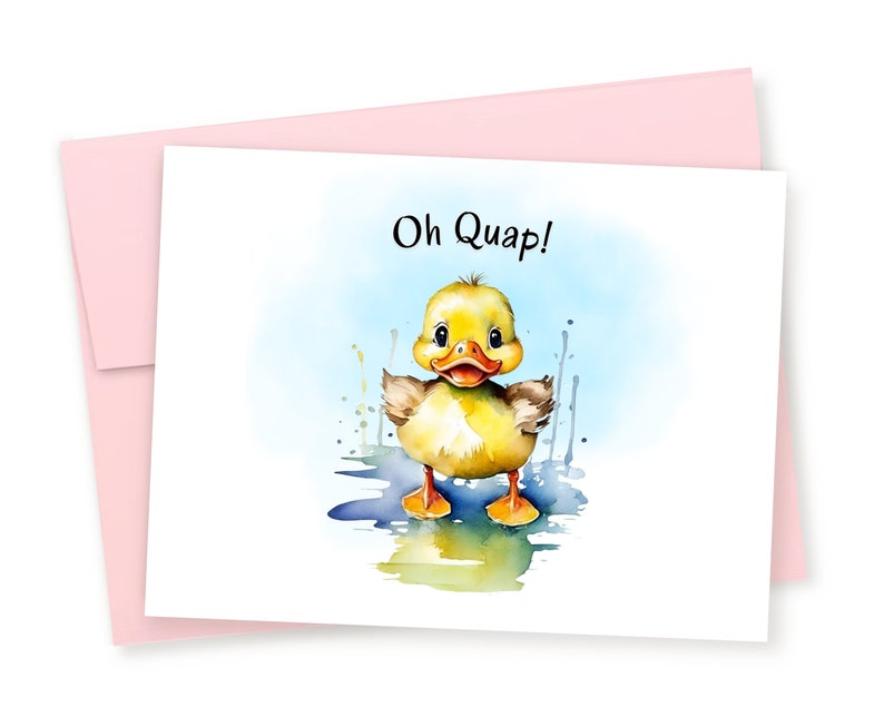 Funny Duck Get Well Card: Watercolor Sympathy Card - Etsy
