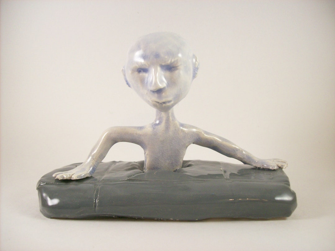 Handmade Ceramic Bobble-head Whimsical Figurine - Etsy