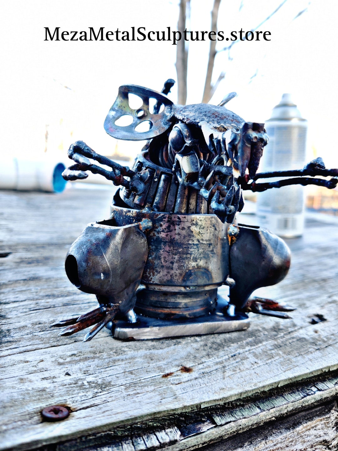 Ratrod Rat Hood Mount Threaded Steel Scrap Sculpture Figurine - Etsy