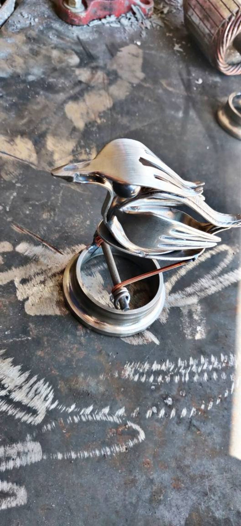 Silverware Bird, Cutlery Bird, Silverware Art, Spoon Art, Metal Bird ...