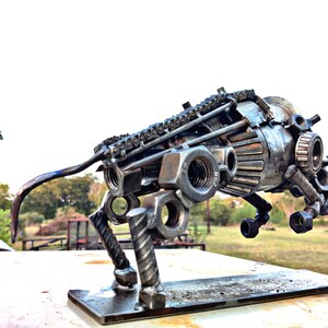 Bull Metal Art Sculpture, Steampunk Bull Mechanical Custom Made to ...