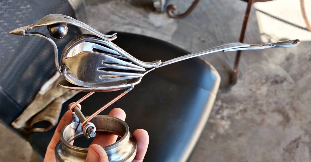 Silverware Bird, Cutlery Bird, Silverware Art, Spoon Art, Metal Bird ...