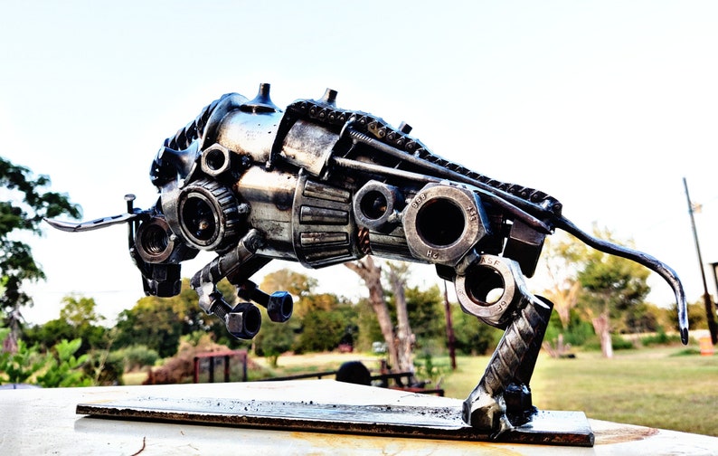 Bull Metal Art Sculpture, Steampunk Bull Mechanical Custom Made to ...