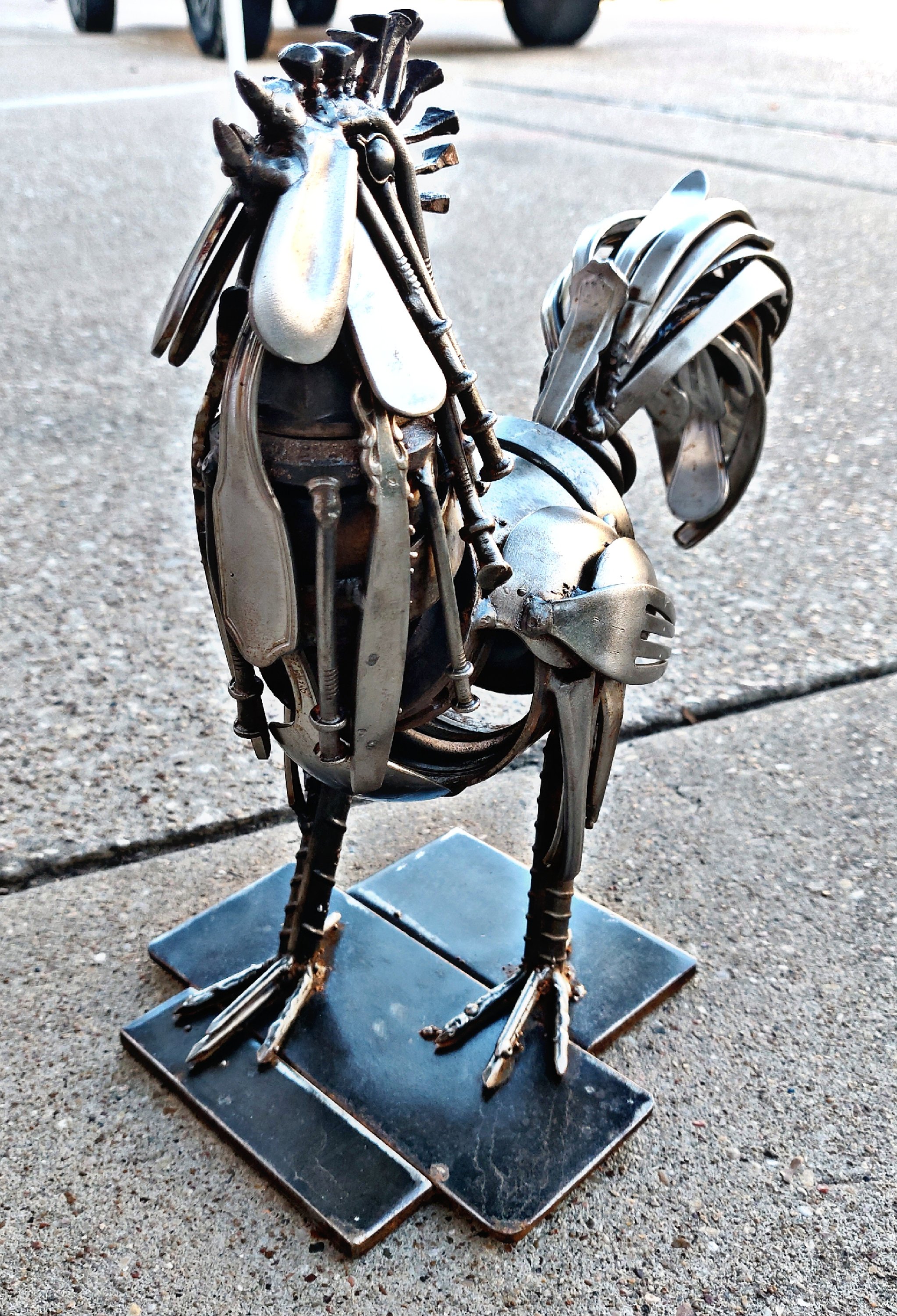 METAL ART ROOSTER, El Gallo, Chicken Farmhouse Decor, Recycled Scrap ...