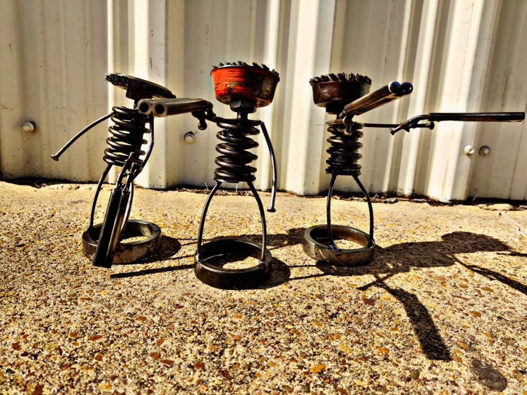 Metal Art Cowboys, Welded Trio Vaquero Set - Etsy