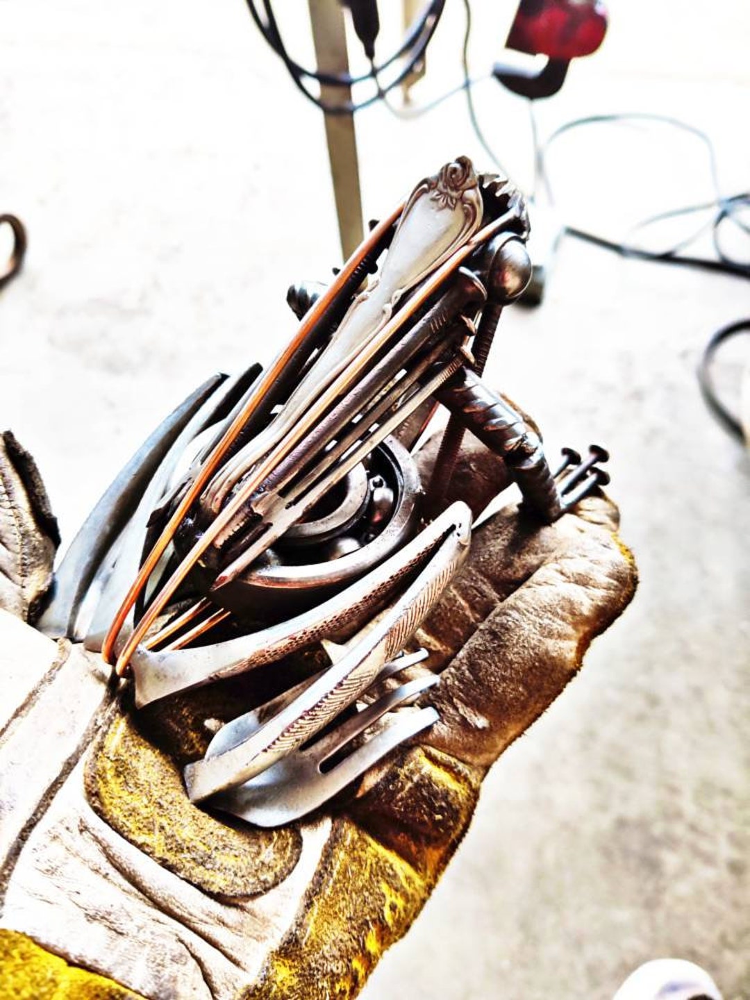 Metal Sculpture Garden Frog Welded Metal Art - Etsy