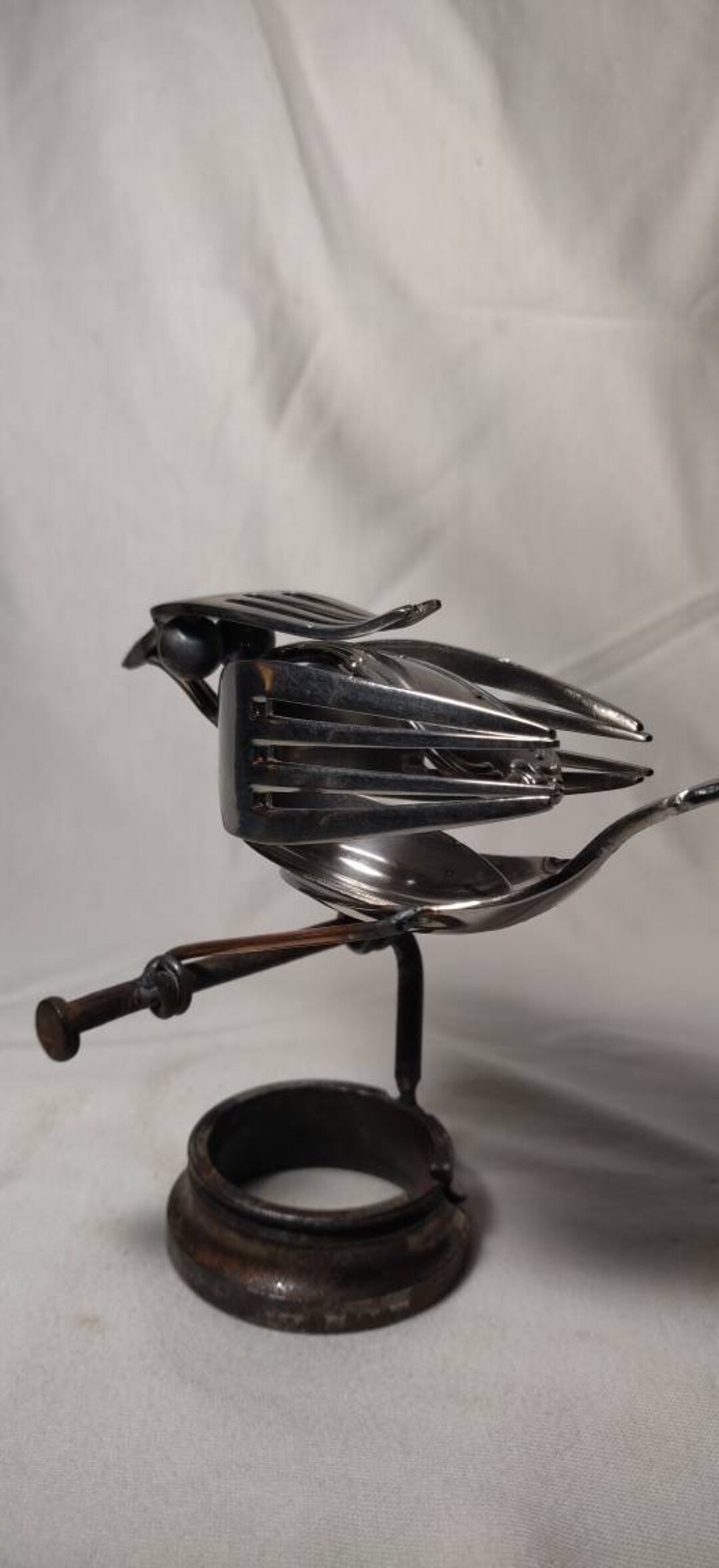 Original Welded Sculpture of a Bird From Recycled Stainless Steel ...