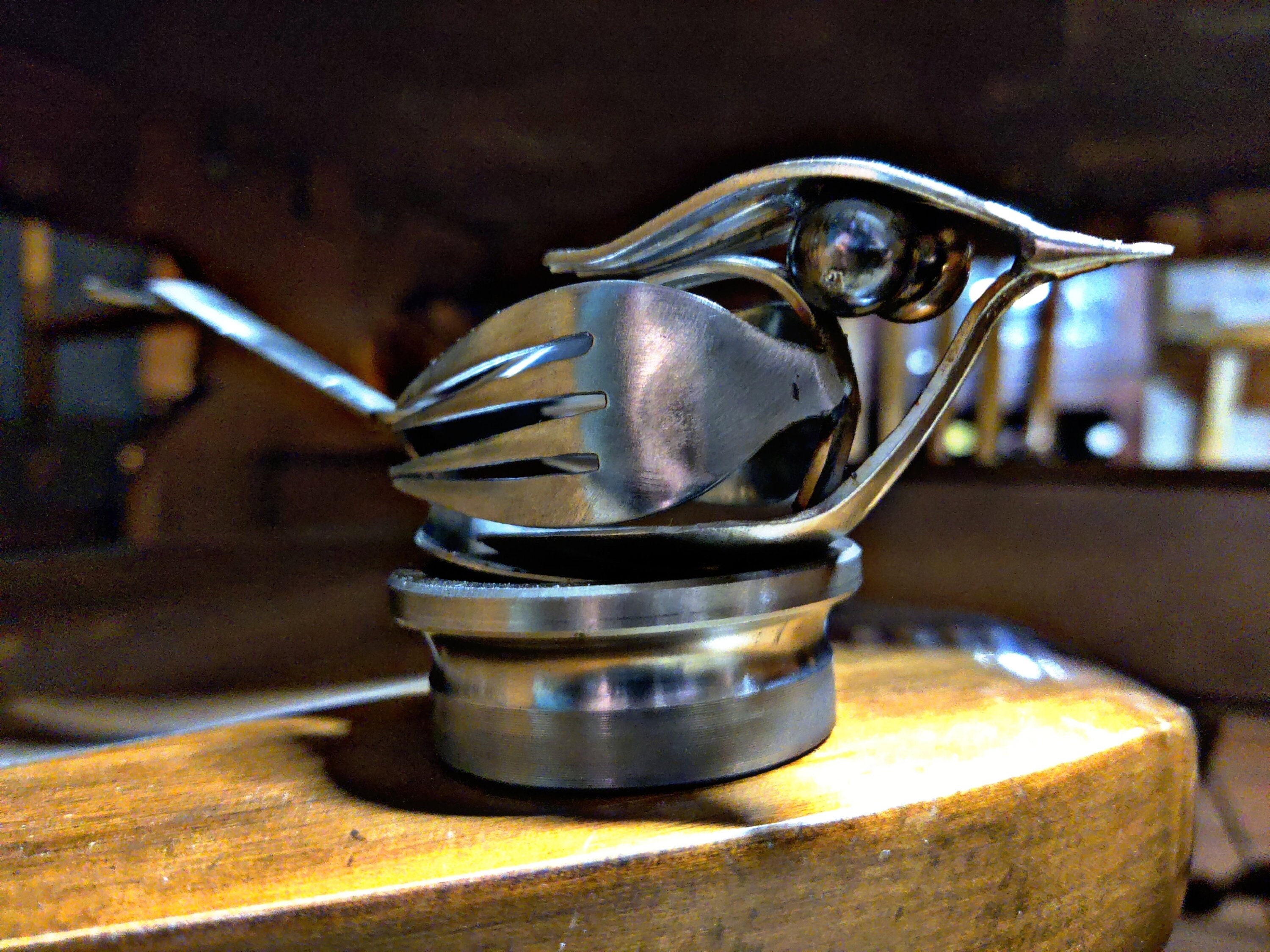 Welded Stainless Steel Cutlery Bird Sculpture - Reclaimed Metal Art - Etsy