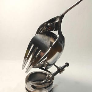 Handmade Stainless Steel Hummingbird Sculpture | Upcycled Metal Art - Etsy