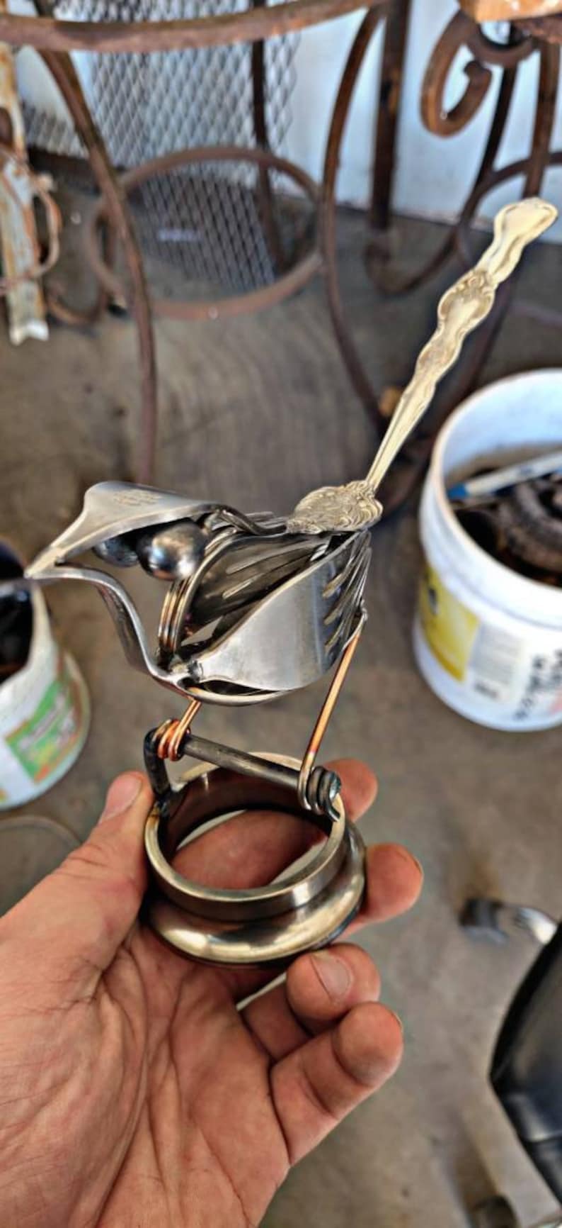 Silverware Bird, Cutlery Bird, Silverware Art, Spoon Art, Metal Bird ...