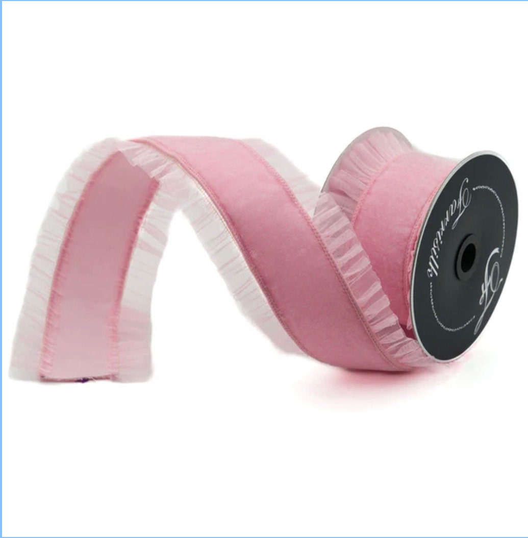 Farrisilk Sheer Ruffle Ribbon, Wired Ribbon, Luxury Ribbon - Etsy