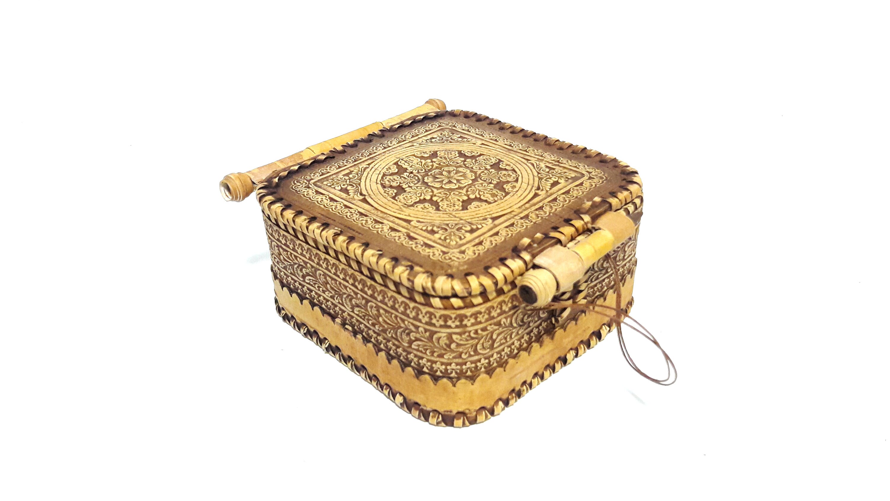 Wood Birch Bark Box Box With Mirror Eco Natural Organic Product ...