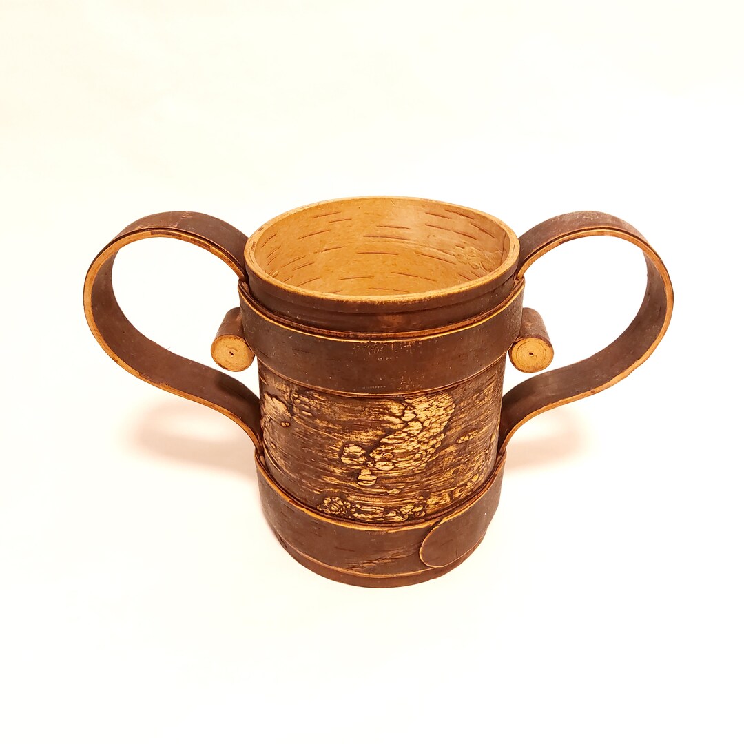 Wood Birch Bark Mug Cup Organic Product Handmade "the Lord of the Taiga ...