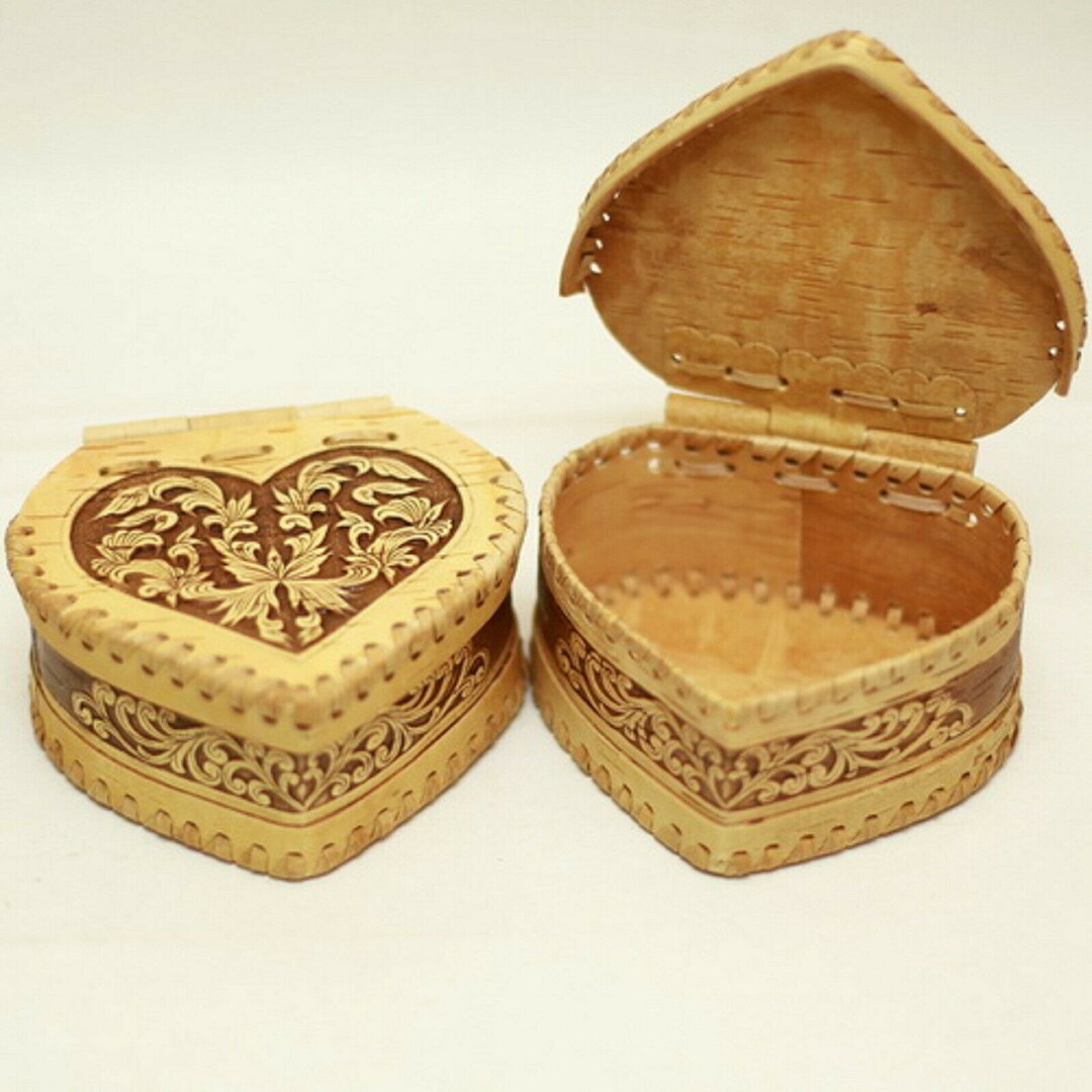 Wood Birch Bark Box Box Box Box Natural Organic Product Handmade - Etsy