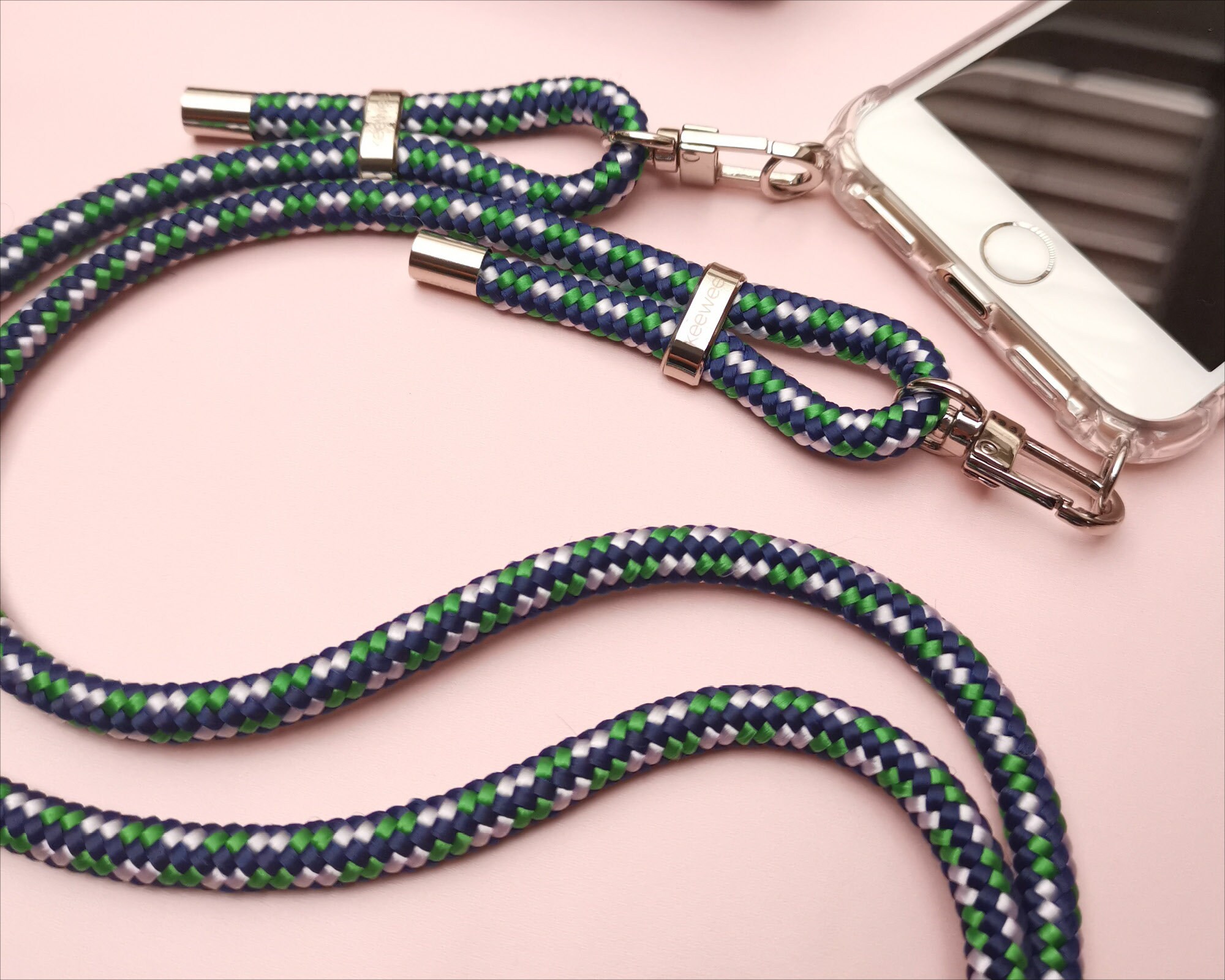 Handykette COLLEGE mit Karabinern I Detachable phone necklace | Etsy