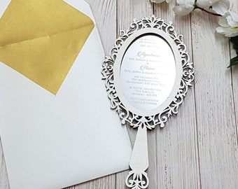 Acrylic Mirror Invitations - Etsy