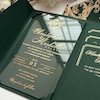 Silver Mirror Acrylic Wedding Invitation Cards, Elegant Silver Mirror ...