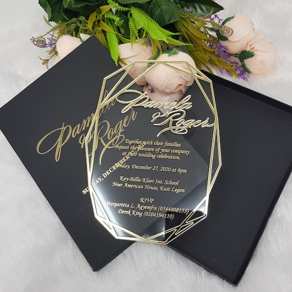 Transparent Wedding Invitation - Etsy