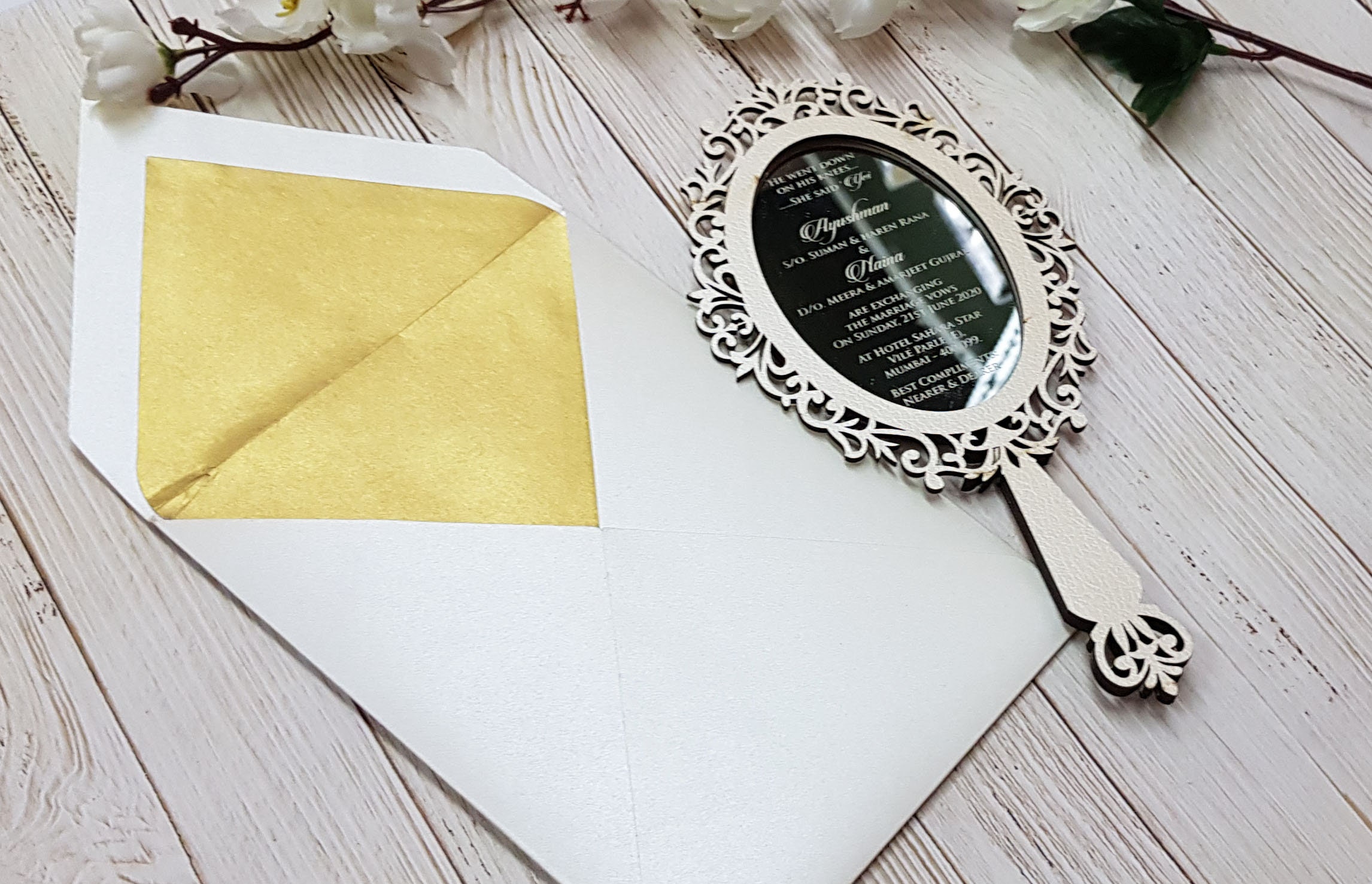 Mirror Acrylic Invitation Wedding Invitation Wedding - Etsy