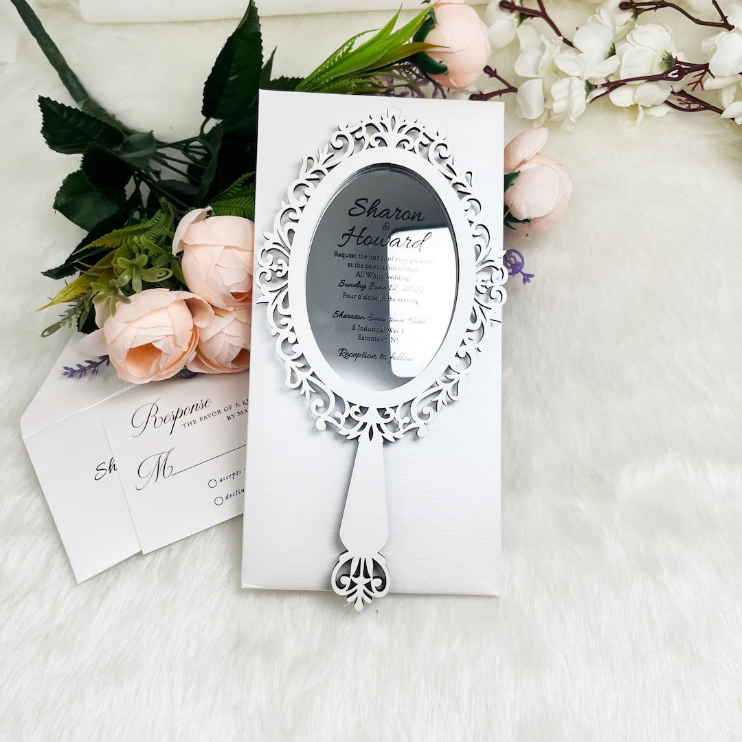 Mirror Acrylic Invitation, Wedding Invitation, Wedding Invitations ...