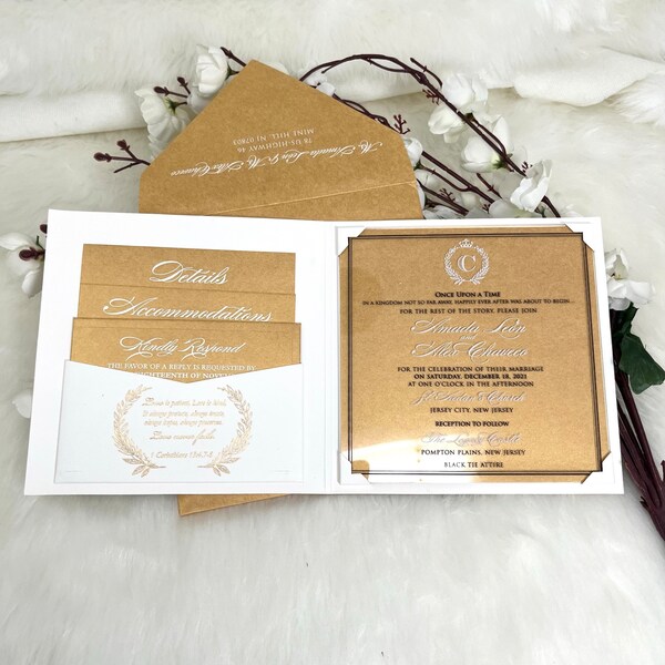 Pocket Folder Invite - Etsy