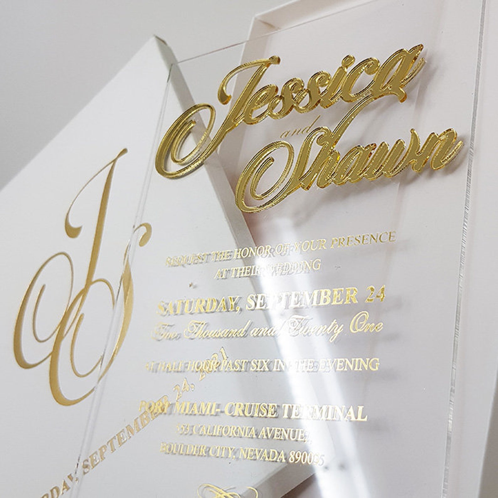 Acrylic Clear Invitation Transparent Invitations Anniversary - Etsy