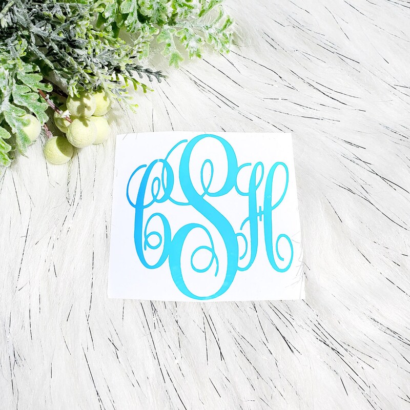 Monogram Vinyl Sticker - Etsy
