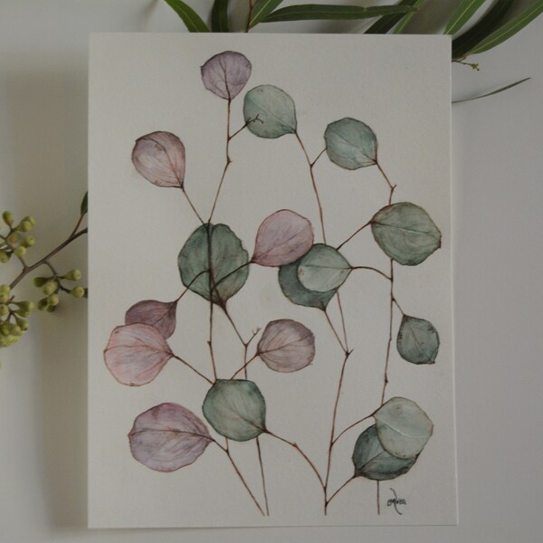 Realistic Watercolor Leaf Painting, Sweet Gum Tree Leaf, Minimalist ...