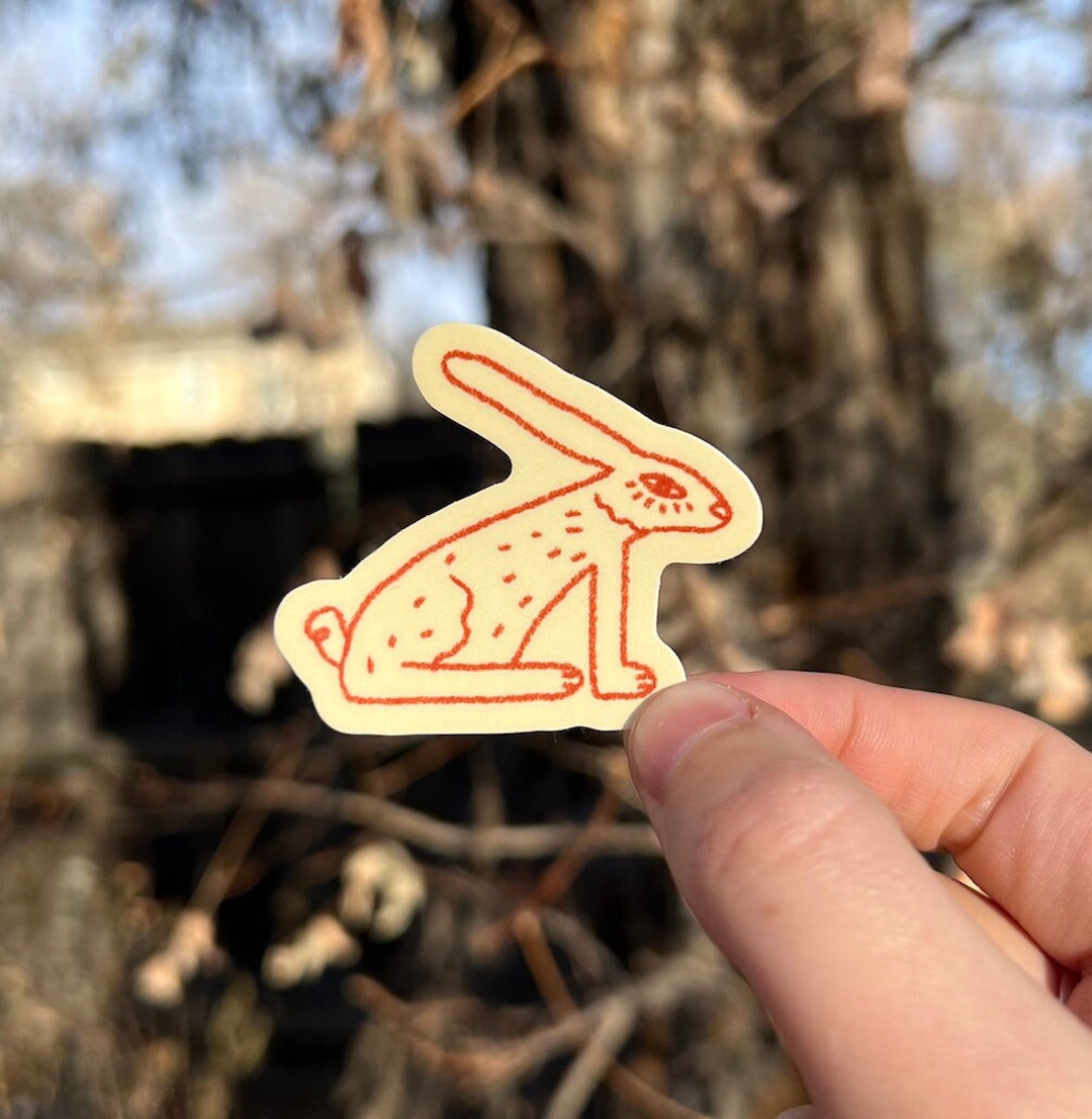 Little Hare Vinyl Sticker - Etsy