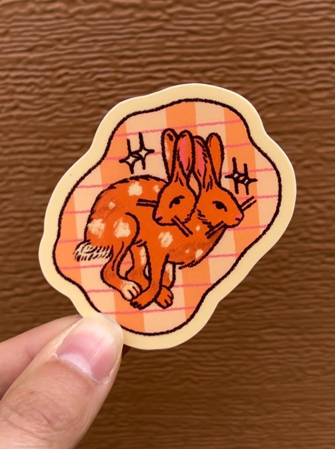 Two-headed Rabbit Vinyl Sticker - Etsy