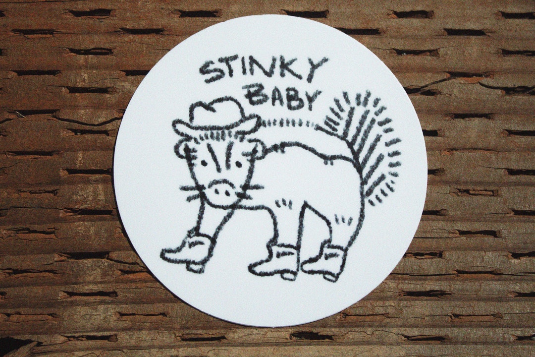 Stinky Baby Vinyl Sticker - Etsy