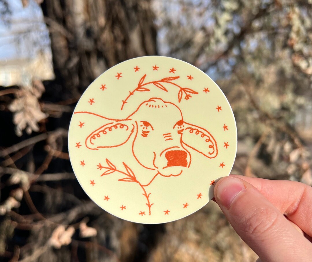 Brahman Cow Vinyl Sticker - Etsy