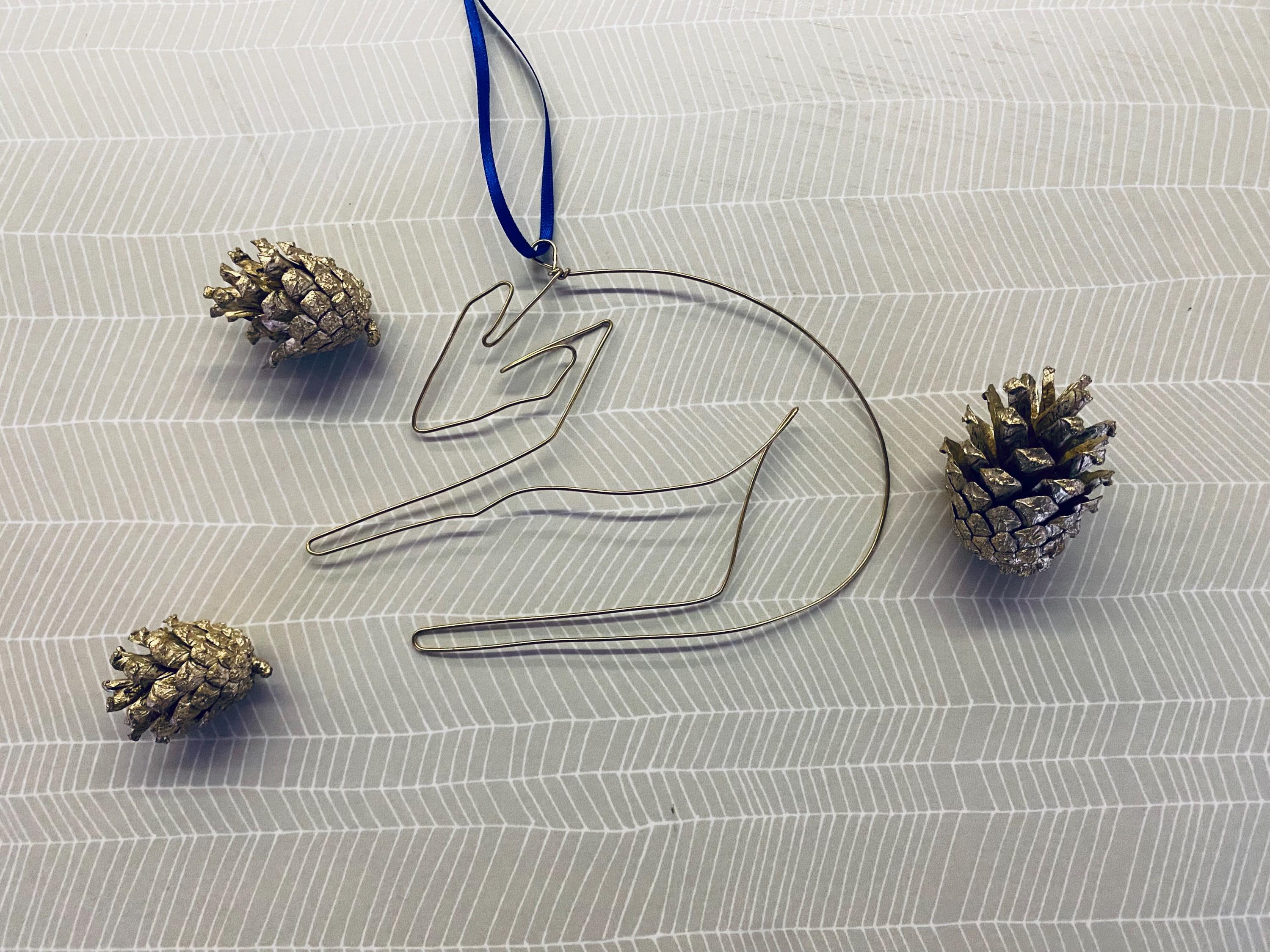 Galgo Christmas Ornament / Wrapped Wire Whippet Figurine / Greyhound ...