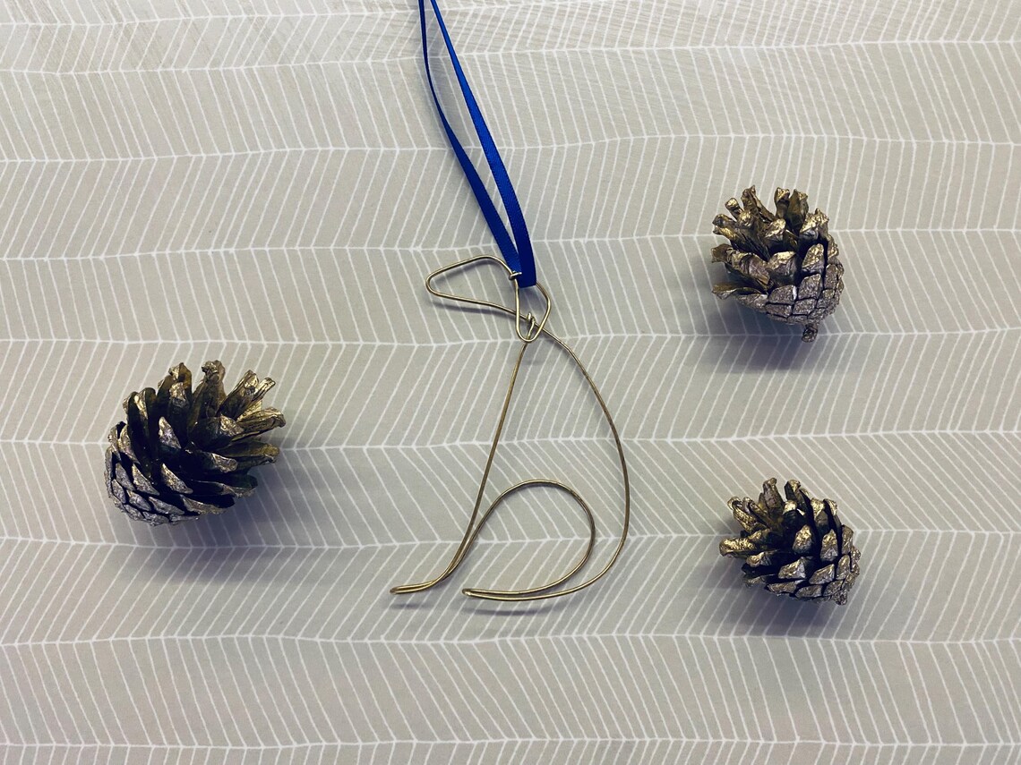 Galgo Christmas Ornament / Wrapped Wire Whippet Figurine / Greyhound ...