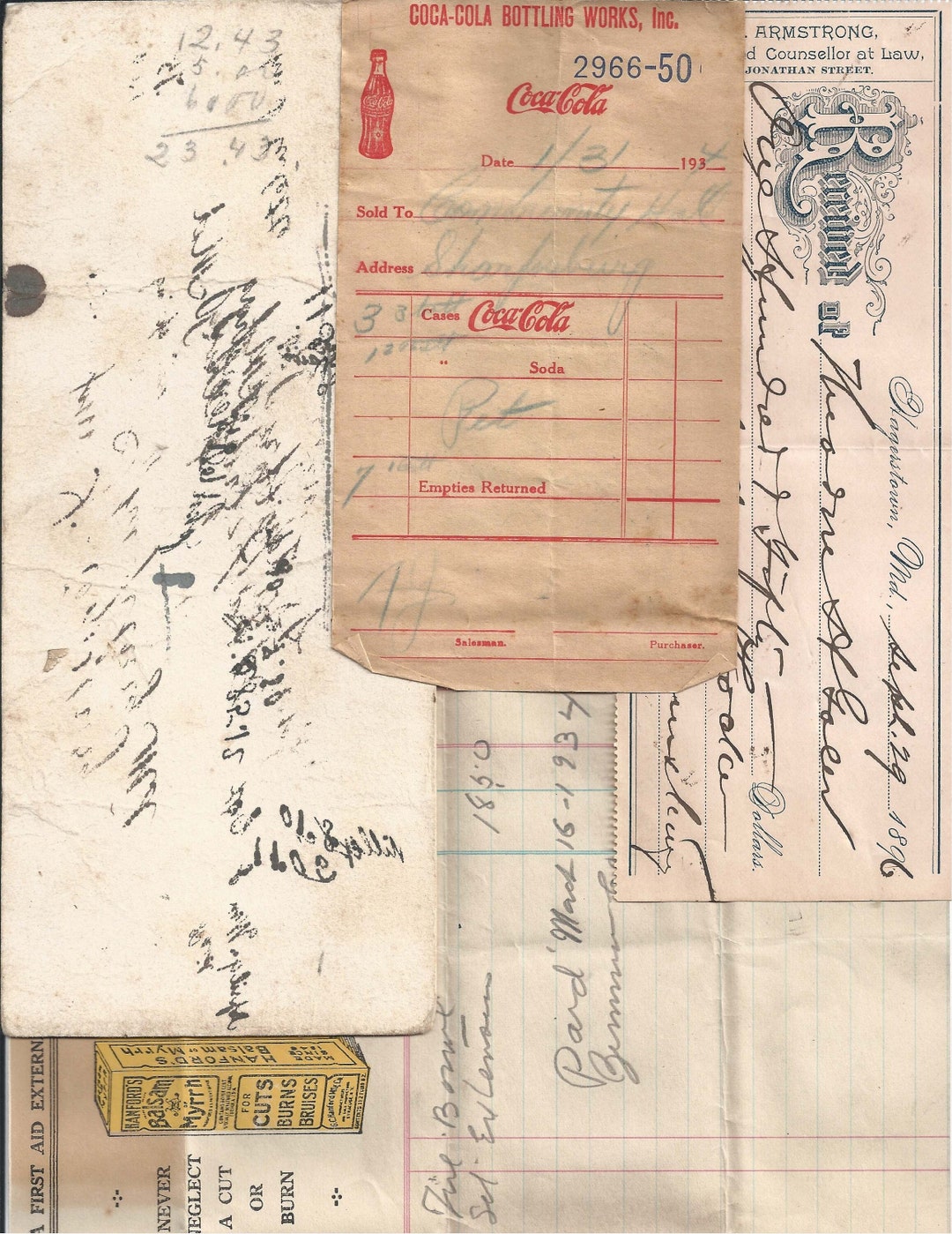 Digital Vintage Receipt Printables Forjunk Journal - Etsy