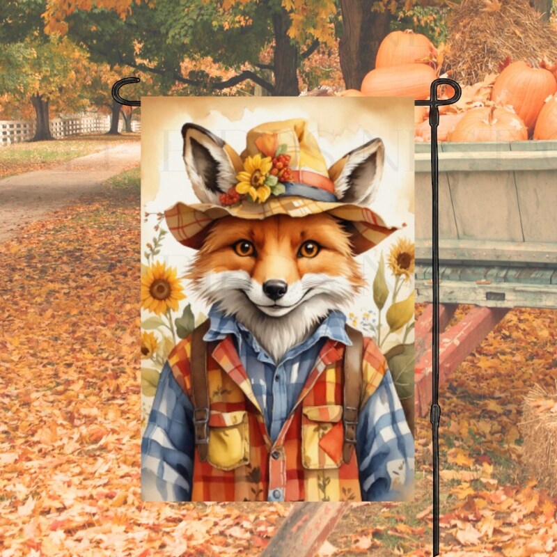 Fall Fox Print - Etsy