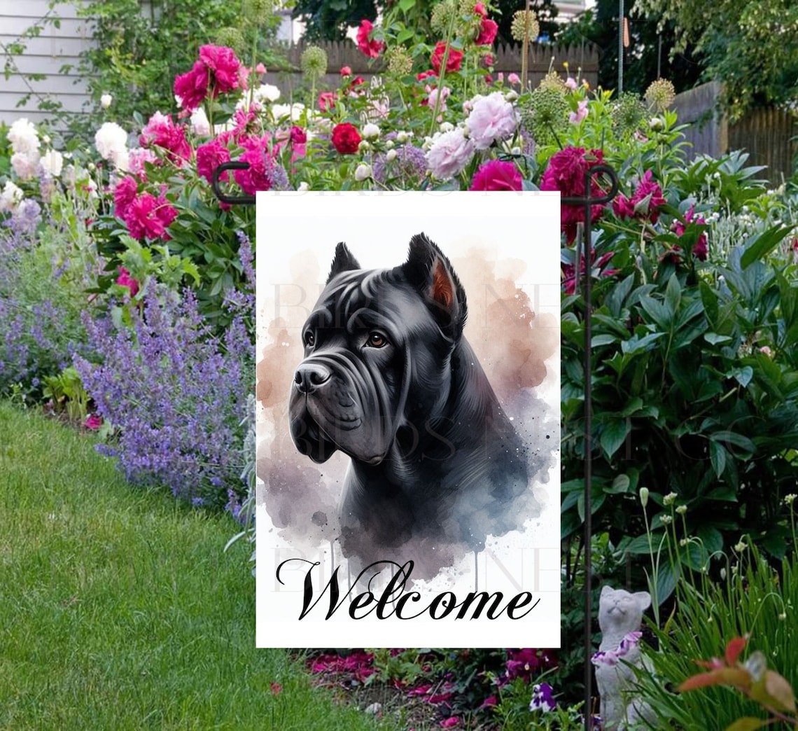 Cane Corso Welcome Double-sided Garden Flag - Etsy