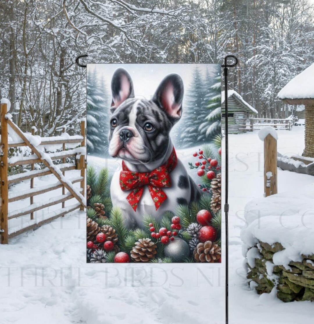 Merle French Bulldog Double-sided Garden Flag, Frenchie Lover - Etsy