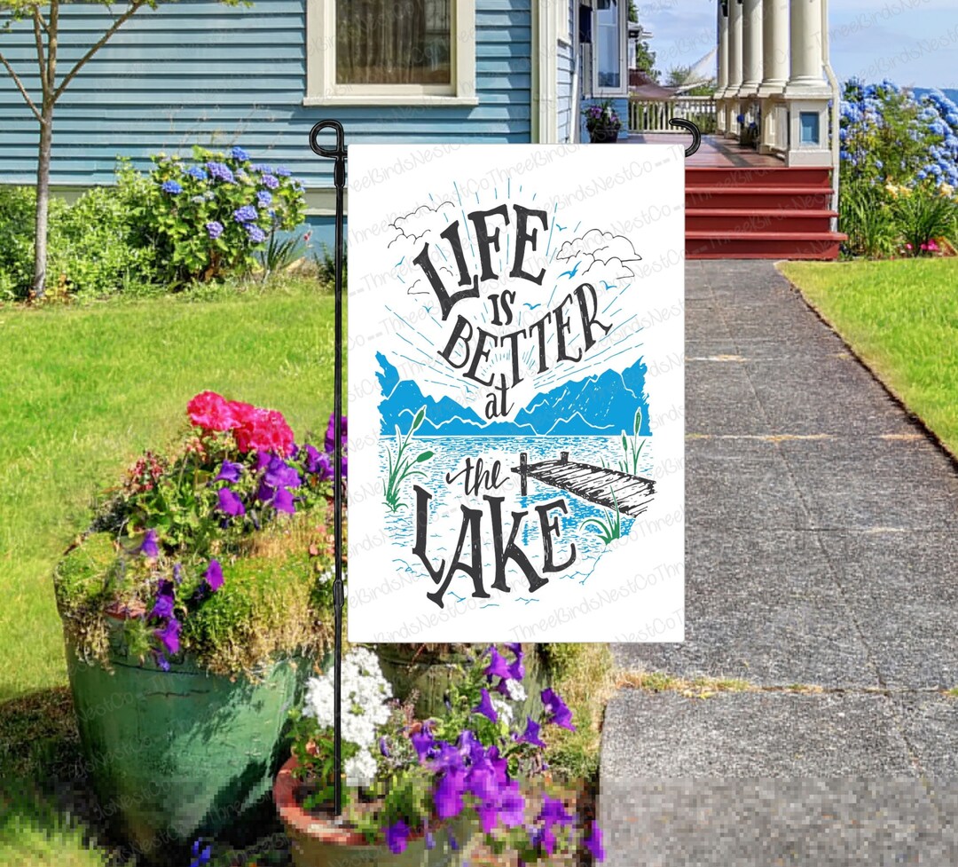 Lake House Garden Flag: Double Sided Lake Decor (12x18in) - Etsy