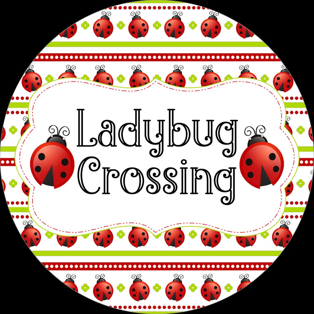 READY-TO-PRESS, Ladybug Crossing Round Sublimation Transfer- Heat Press ...