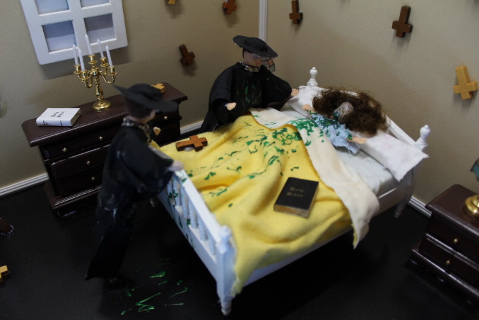 Shaking Bed Lit up the Exorcist Horror Movie Scene - Etsy