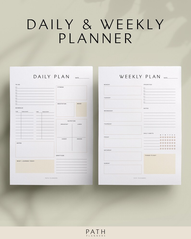 Life Planner Pack, Printable, Instant Donwnload, A4, A5, US Letter - Etsy