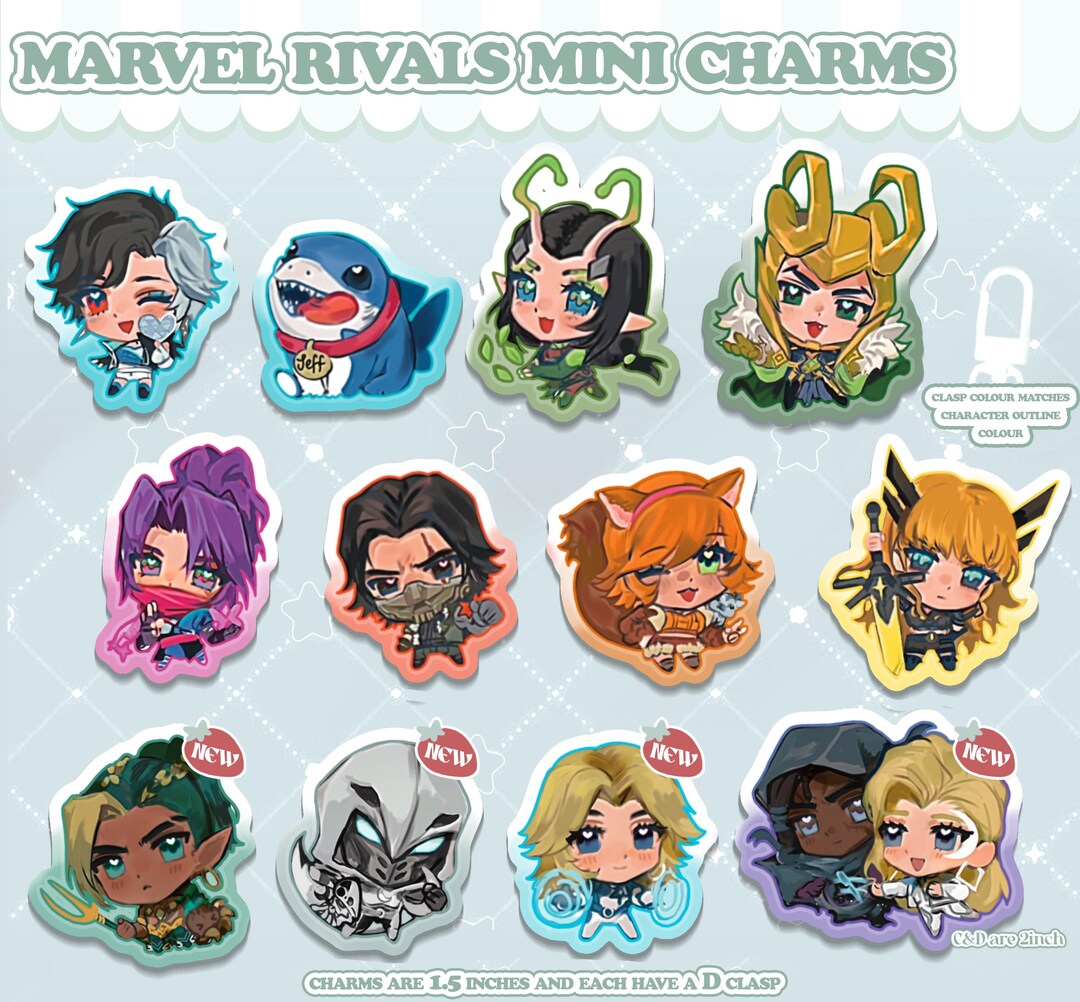 NEW MARVELRIVALS | PREORDER | Epoxy Keychains | Loki | Mantis | Luna ...